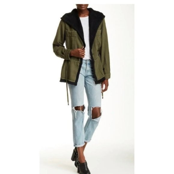 Free People | Jackets & Coats | Free People Slouchy Jacket Xsmall Olive ...